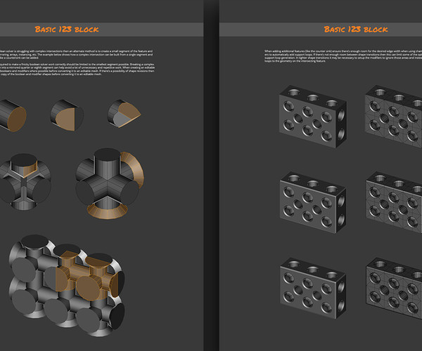 Artstation Boolean Sub D Hard Surface Modeling 123 Blocks Tutorial And Models Tutorials