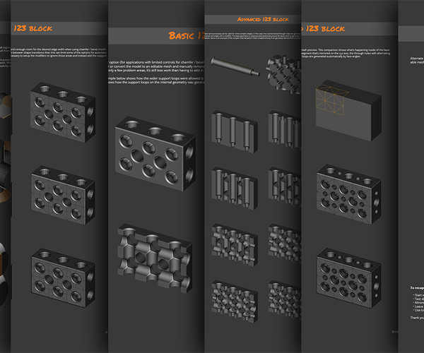 Artstation Boolean Sub D Hard Surface Modeling 123 Blocks Tutorial And Models Tutorials