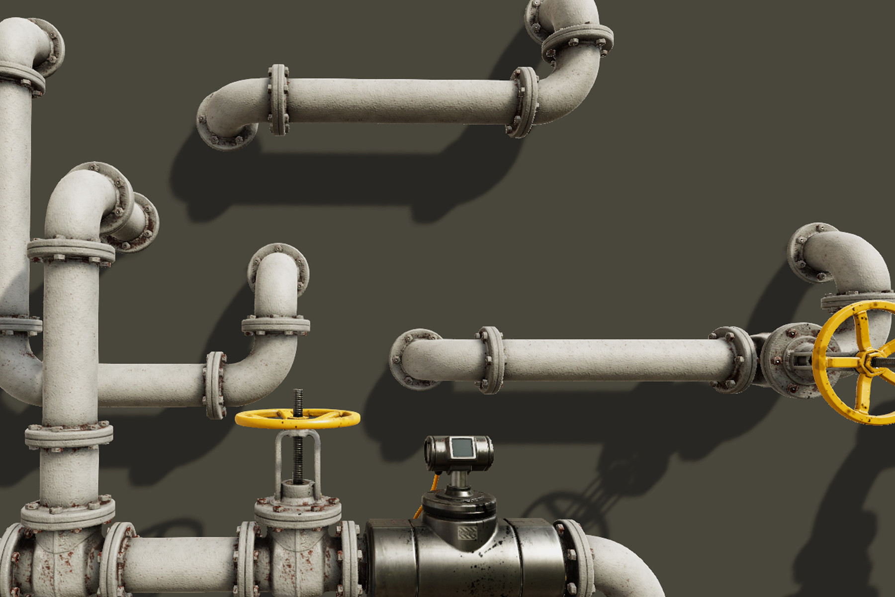 ArtStation - PBR Modular Pipes Set - Unity Project 2017+ | Resources