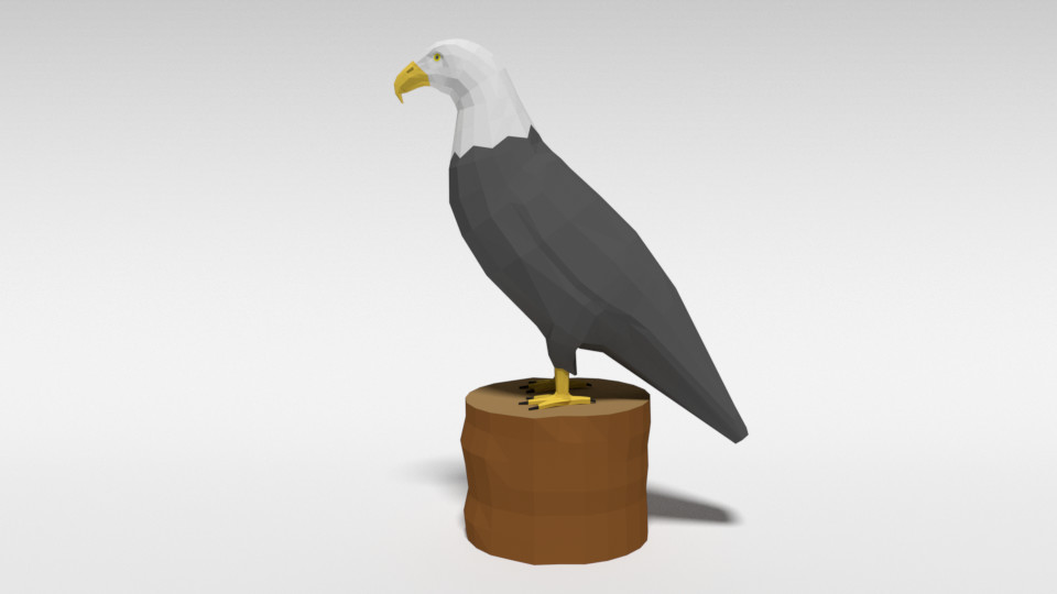 ArtStation - Low Poly Cartoon Bald Eagle | Resources