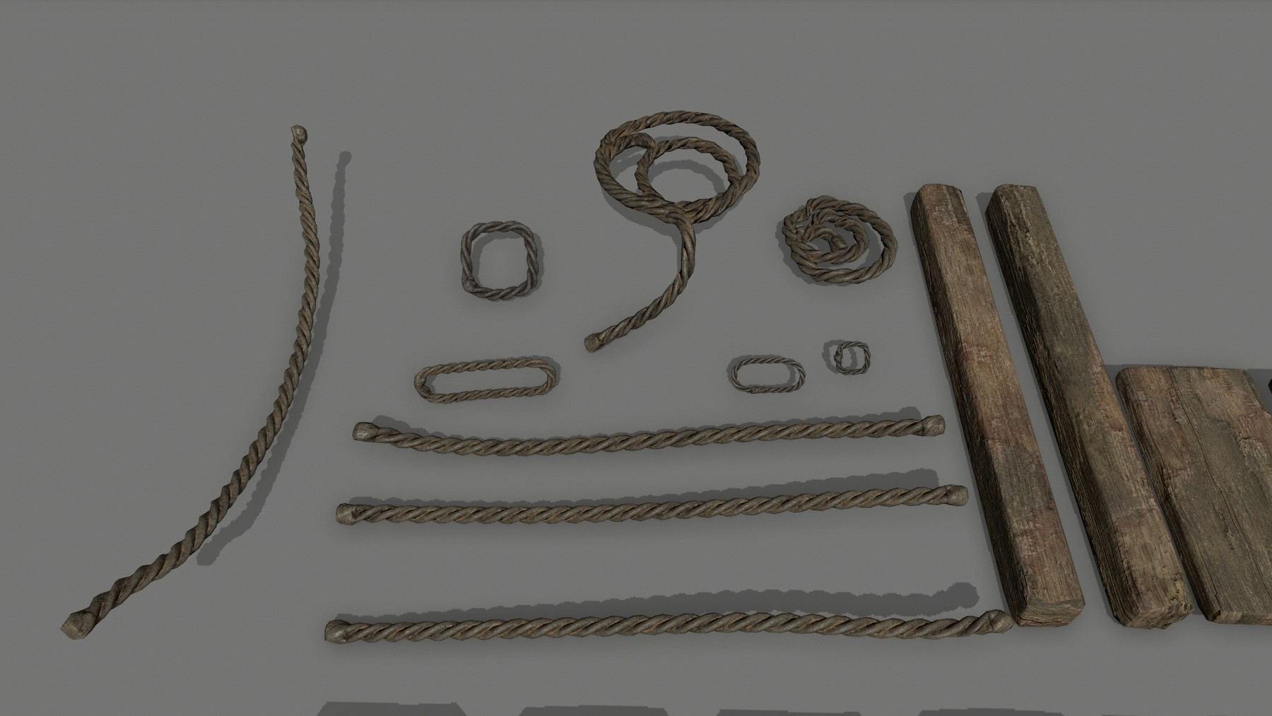 ArtStation - wood and rope | Game Assets