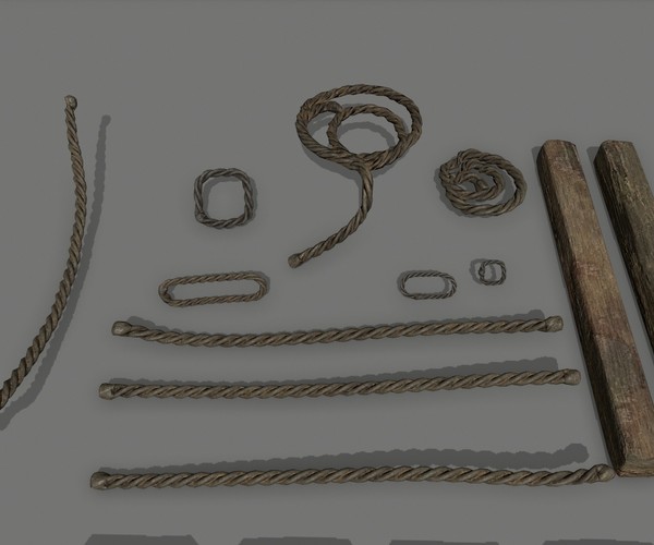 ArtStation - wood and rope | Game Assets