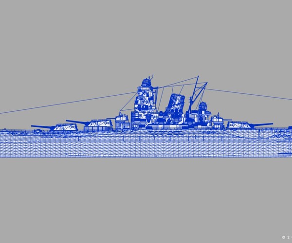 ArtStation - BATTLESHIP MUSASHI | Game Assets