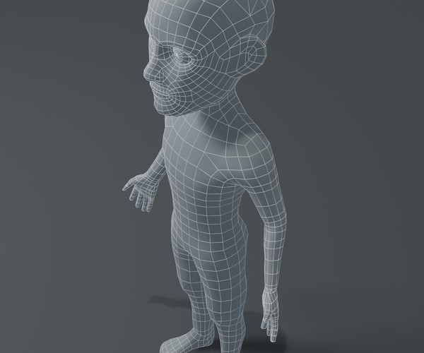 ArtStation - Male Body Cartoon Base Mesh 3D Model | Game Assets