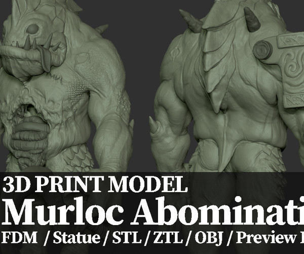 ArtStation - Murloc Abomination - 3D print model | Resources