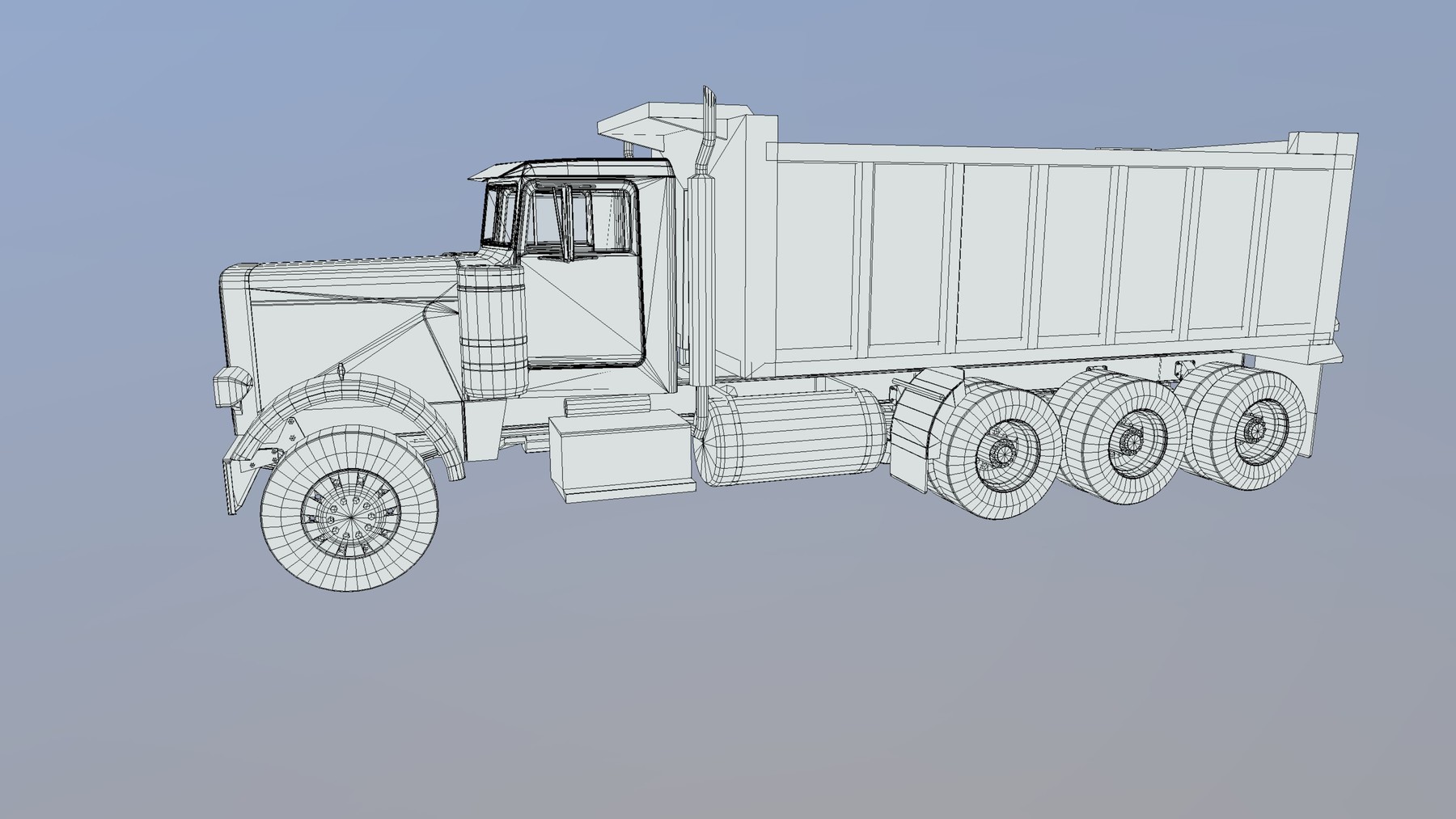 ArtStation - Tri Axle American Dump Truck | Resources