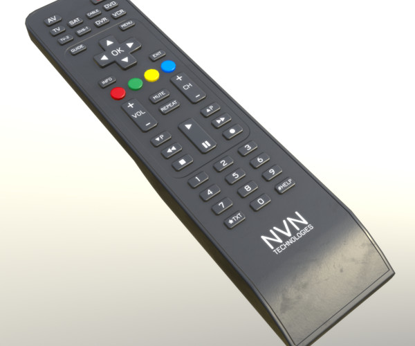 ArtStation - 2000s TV Remote Control Black | Game Assets