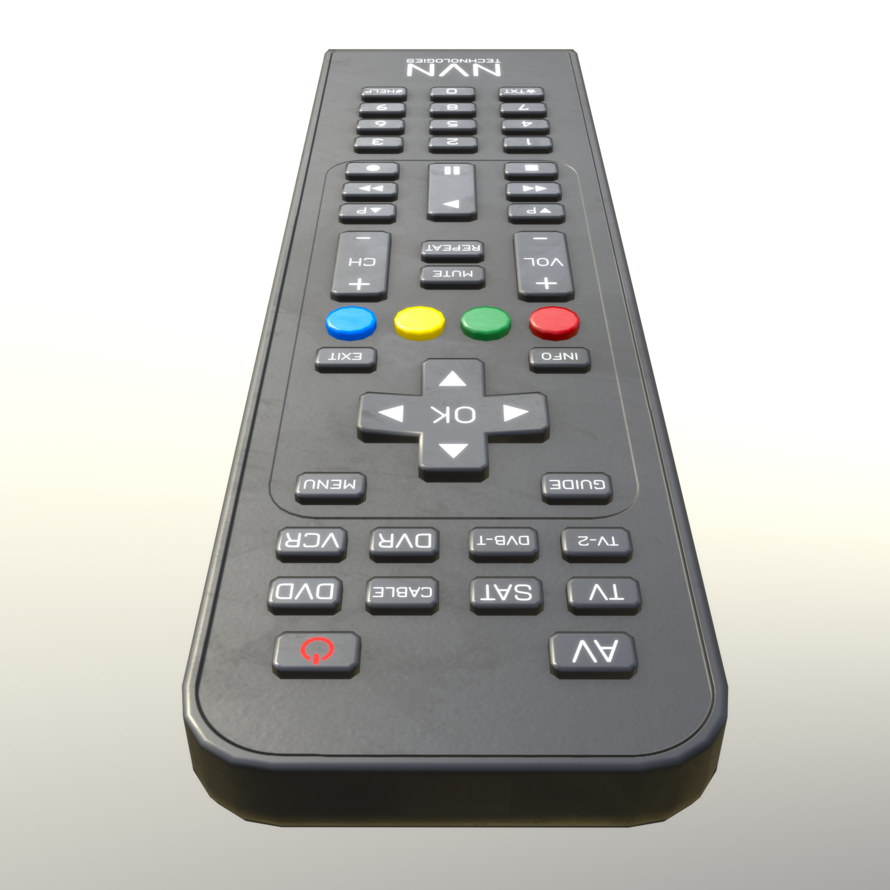 ArtStation - 2000s TV Remote Control Black | Game Assets
