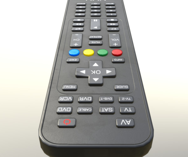 ArtStation - 2000s TV Remote Control Black | Game Assets