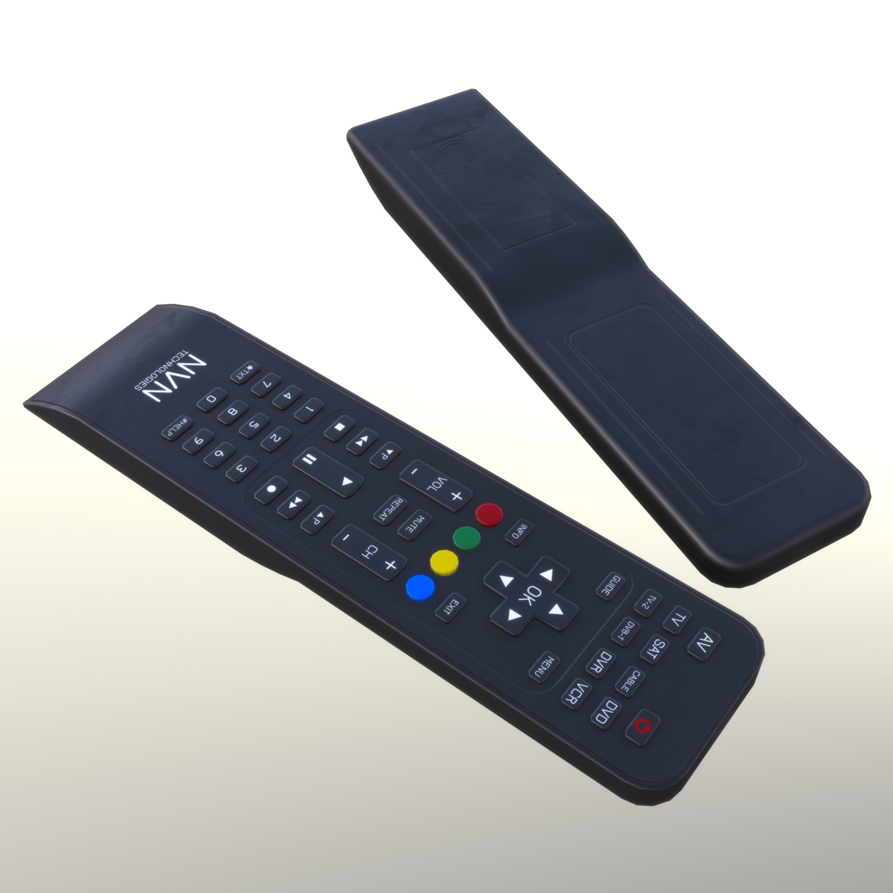 ArtStation - 2000s TV Remote Control Black | Game Assets