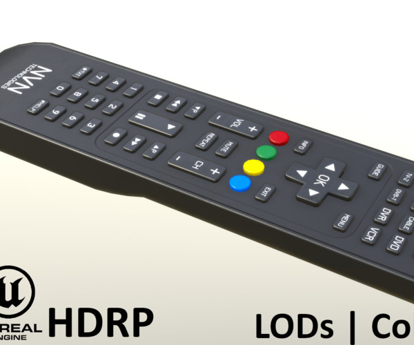 ArtStation - 2000s TV Remote Control Black | Game Assets