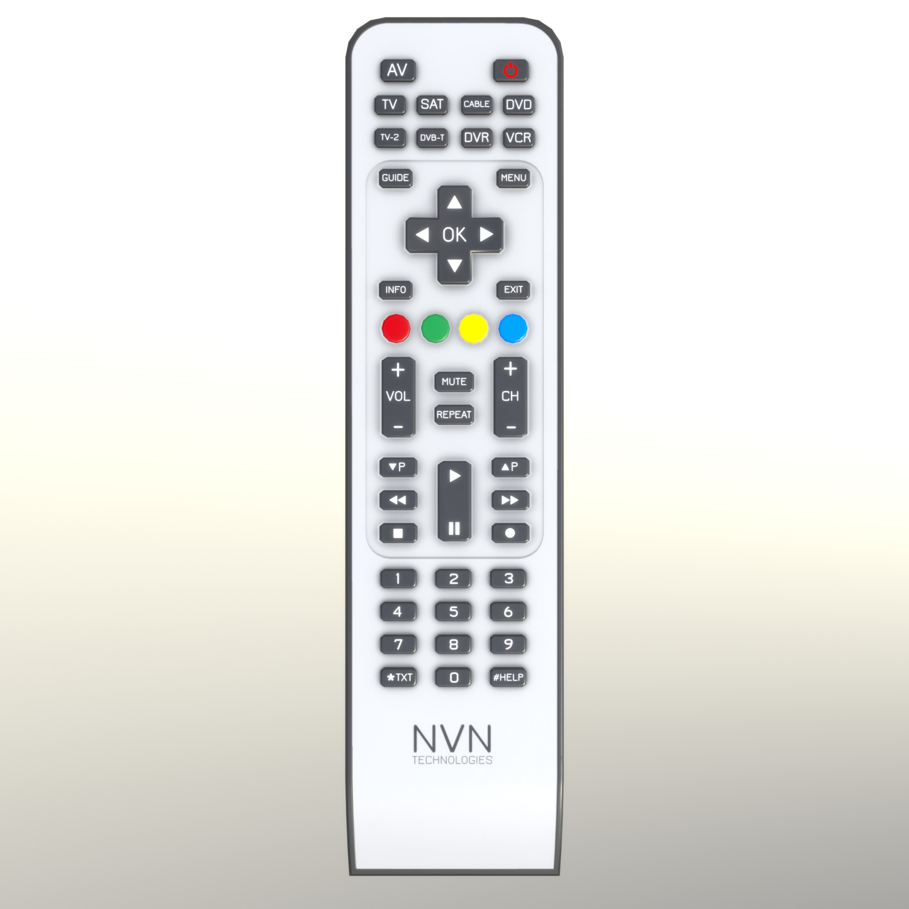 ArtStation - 2000s TV Remote Control Gray | Game Assets