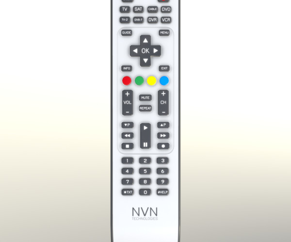 ArtStation - 2000s TV Remote Control Gray | Game Assets