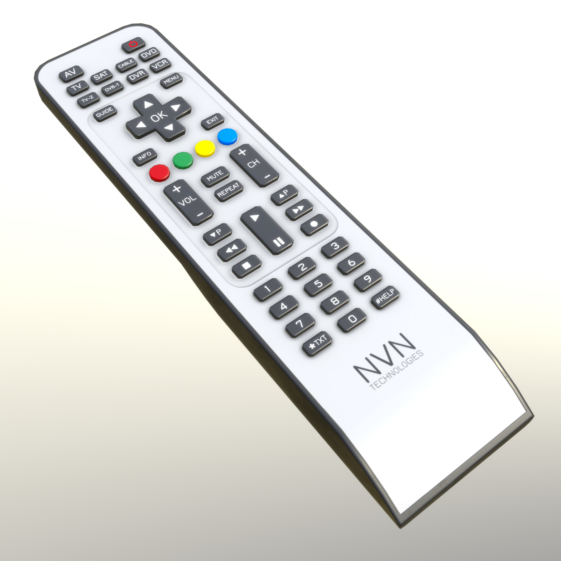 ArtStation - 2000s TV Remote Control Gray | Game Assets