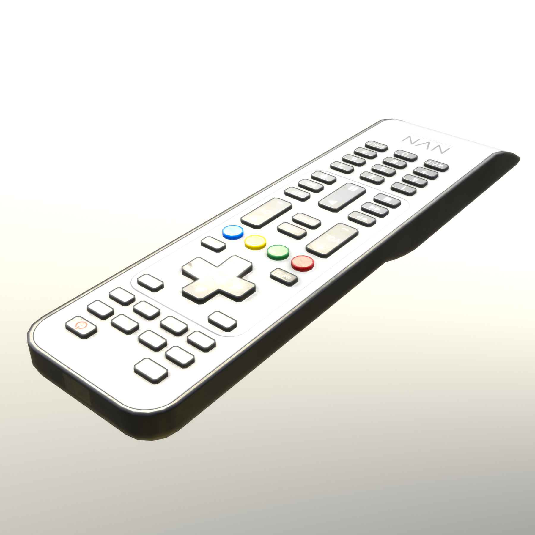 ArtStation - 2000s TV Remote Control Gray | Game Assets