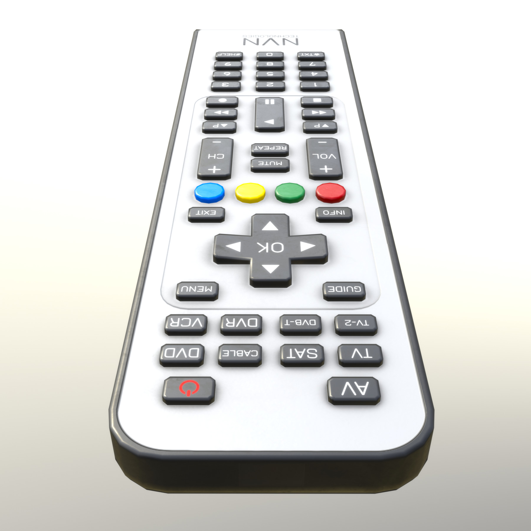 ArtStation - 2000s TV Remote Control Gray | Game Assets