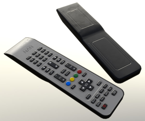 ArtStation - 2000s TV Remote Control Gray | Game Assets
