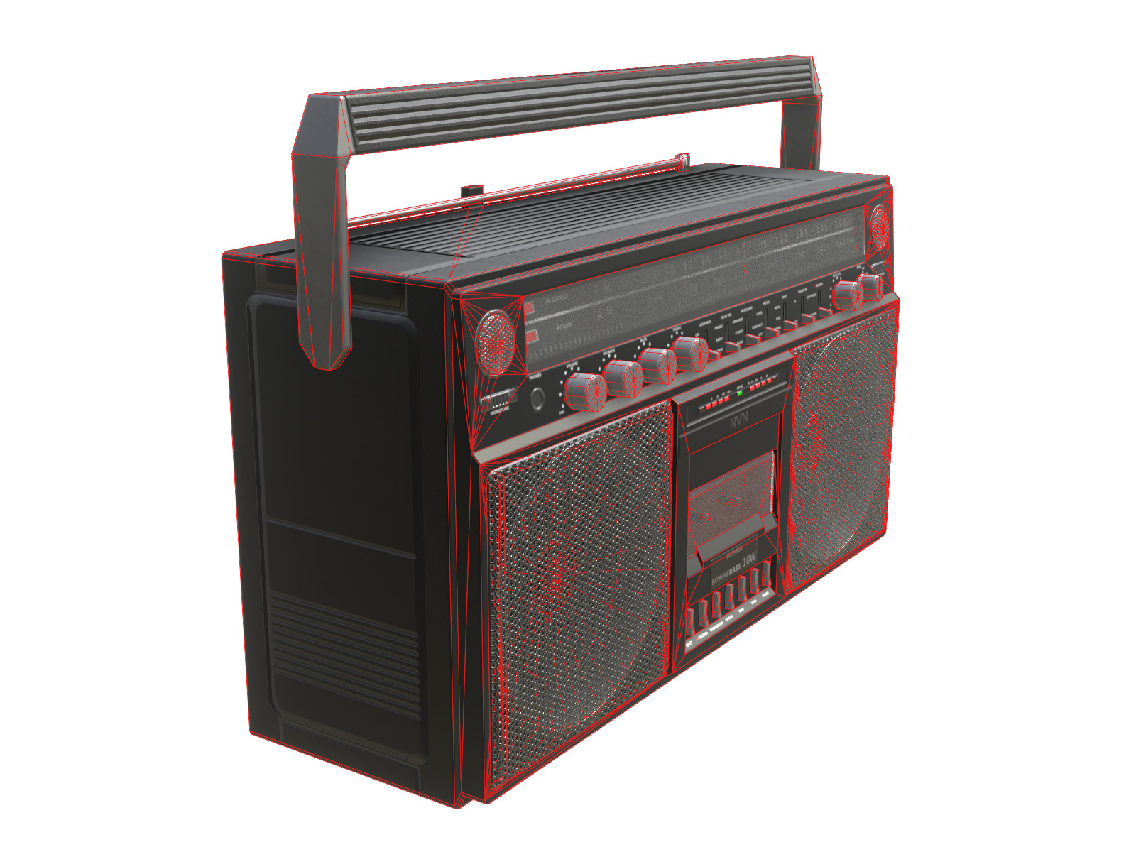 ArtStation - Retro Boombox Black | Game Assets