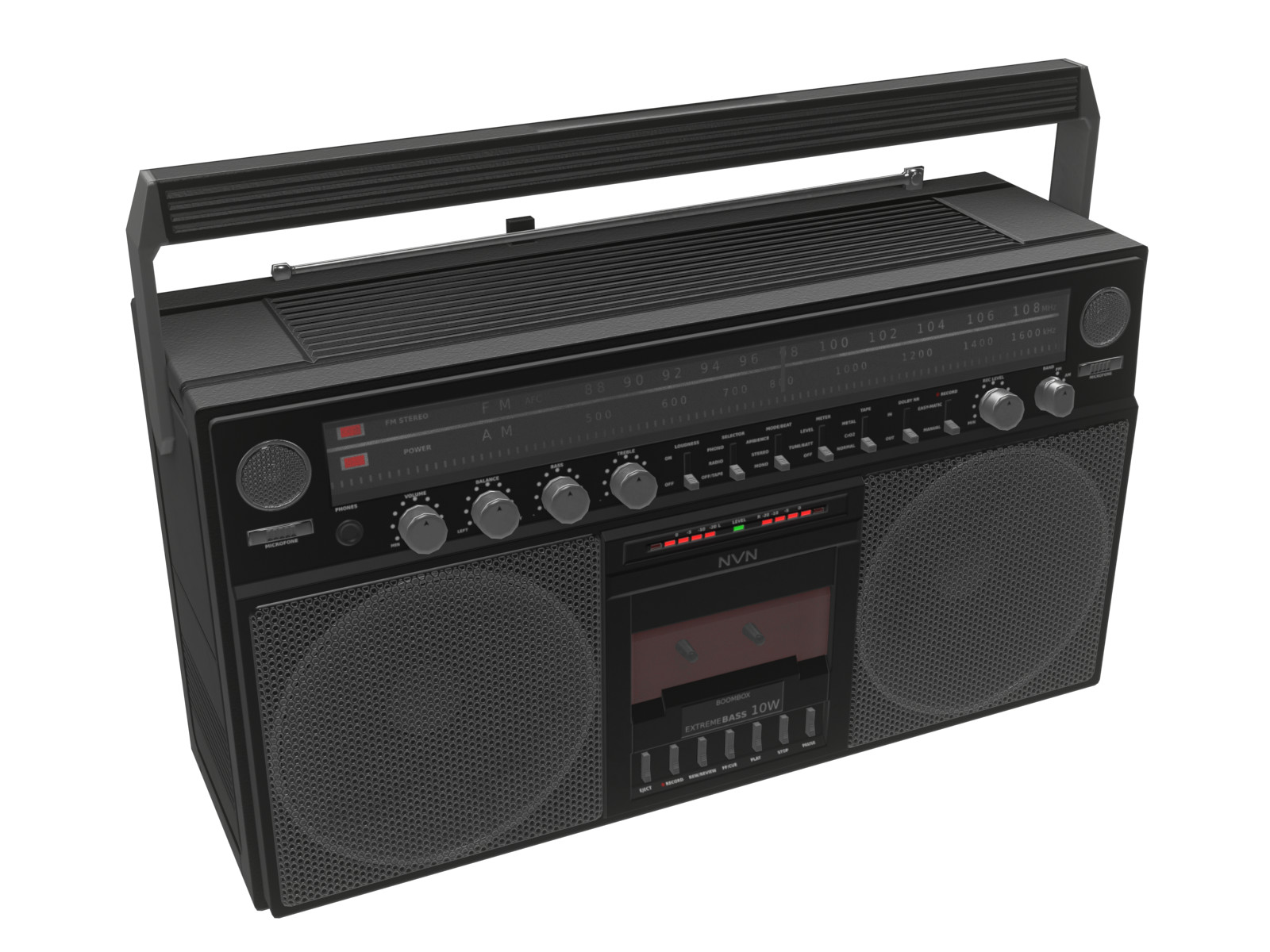 ArtStation - Retro Boombox Black | Game Assets