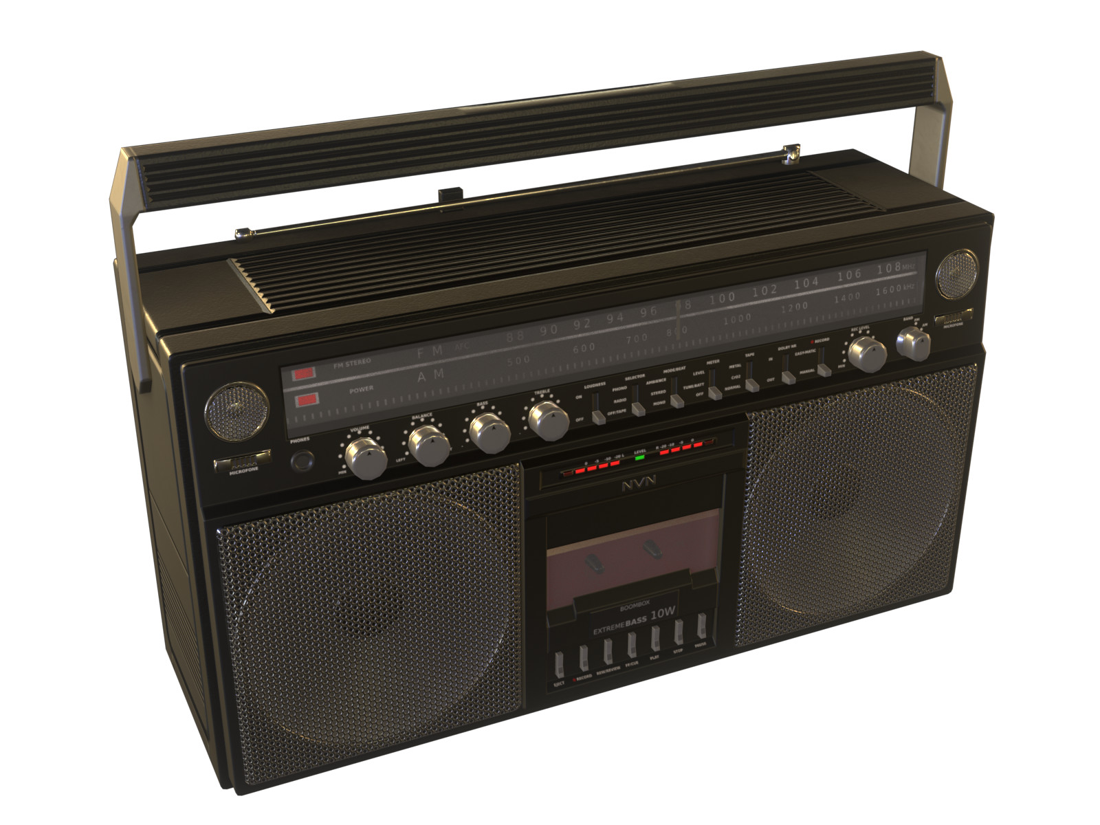 ArtStation - Retro Boombox Black | Game Assets