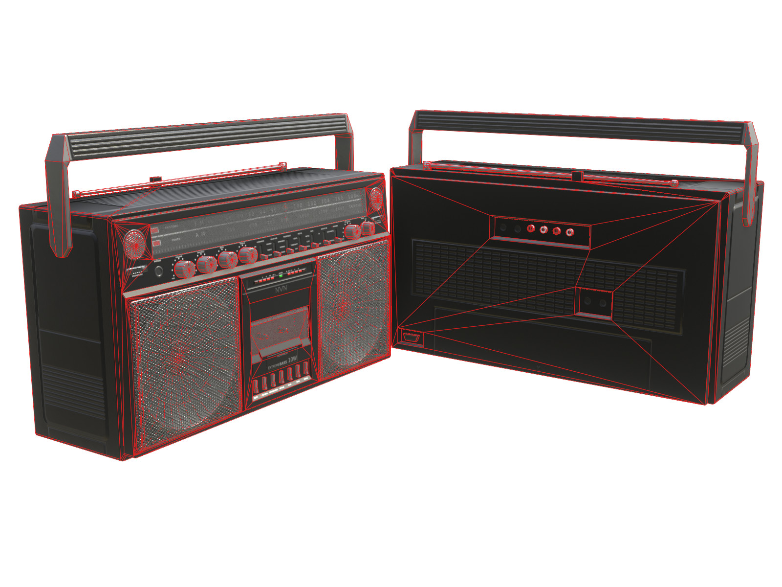ArtStation - Retro Boombox Black | Game Assets