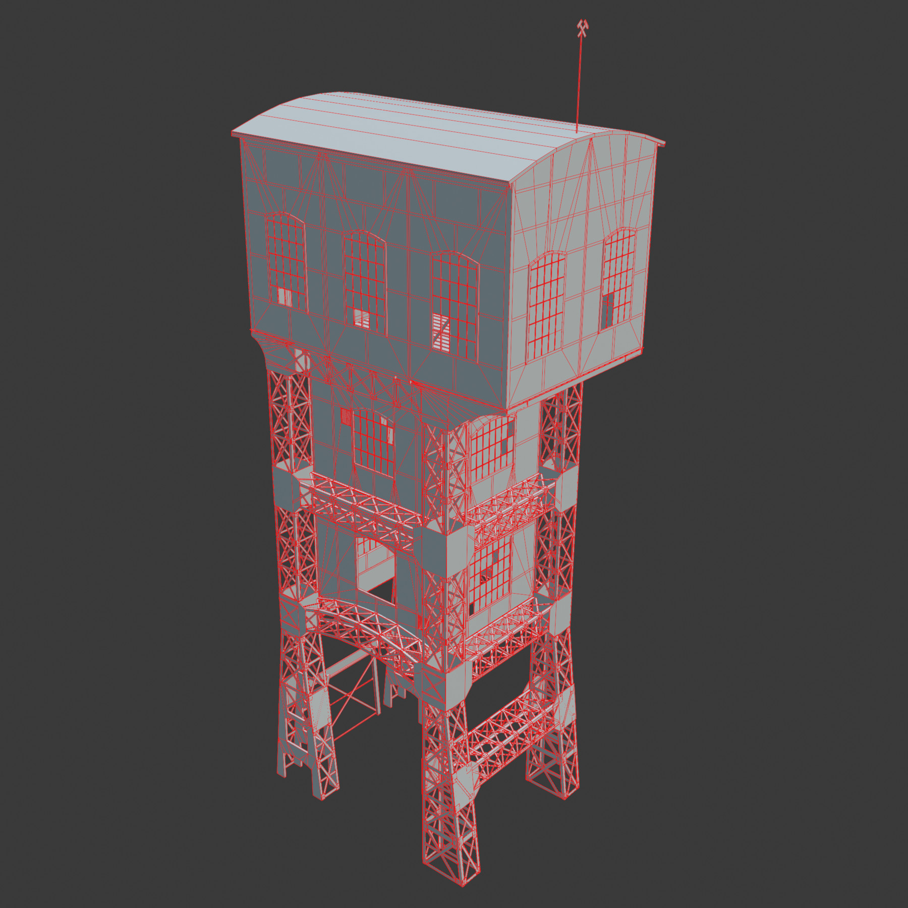 ArtStation - KWK Polska I Coal Mine Shaft Tower | Game Assets