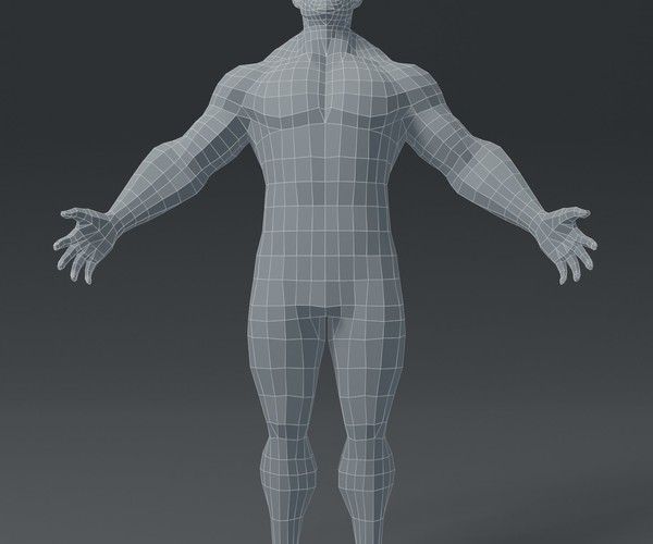 ArtStation - Superhero Male Body Base Mesh 3D Model | Game Assets
