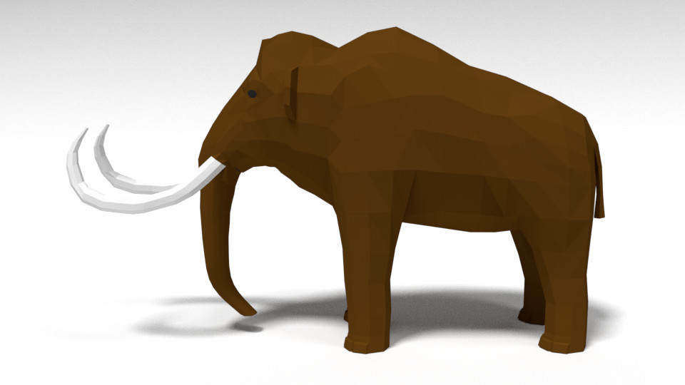 ArtStation - Low Poly Cartoon Mammoth | Resources
