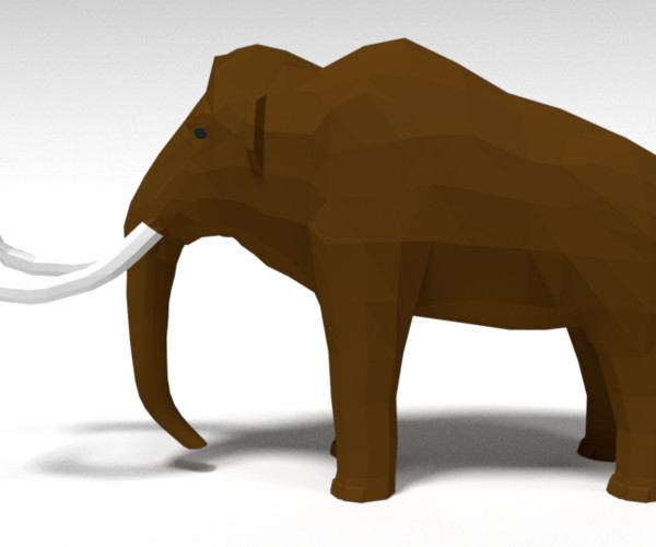 ArtStation - Low Poly Cartoon Mammoth | Resources