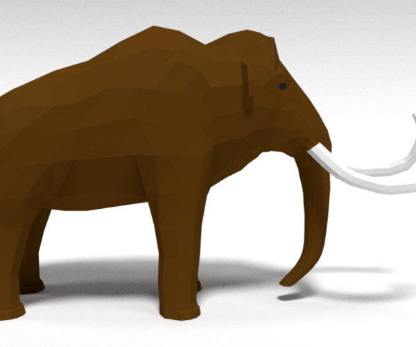 ArtStation - Low Poly Cartoon Mammoth | Resources