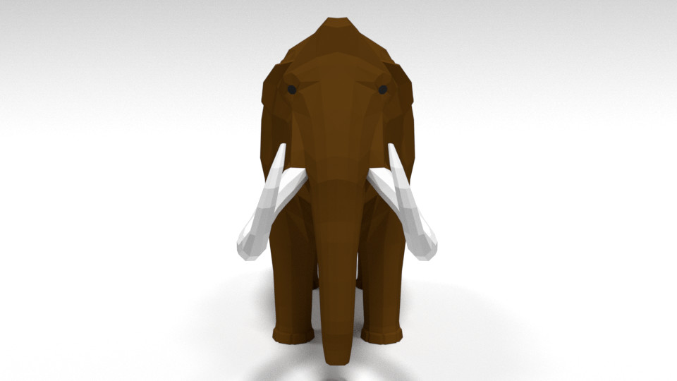 ArtStation - Low Poly Cartoon Mammoth | Resources