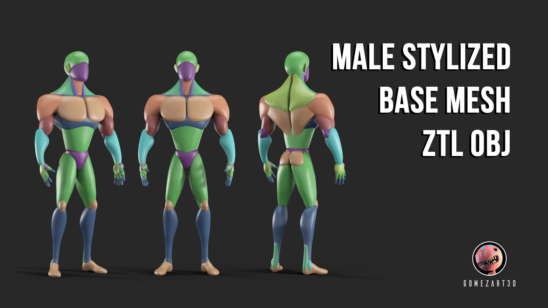 ArtStation - Male Styized Base Mesh | Resources