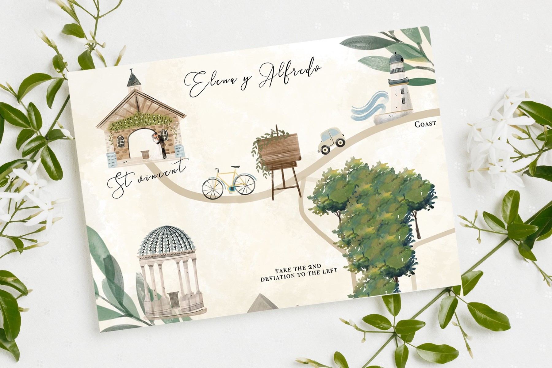 ArtStation - Wedding map creator watercolor | Artworks