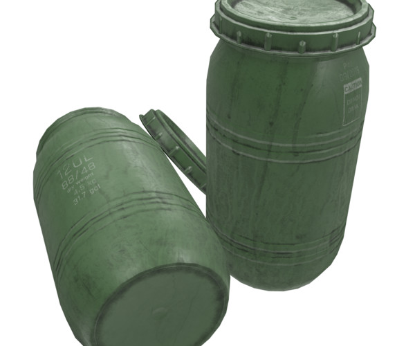 ArtStation - Plastic Barrel Green | Game Assets