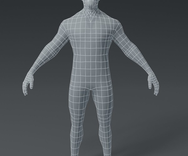 ArtStation - Human Body Base Mesh 3D Model Family Pack | Game Assets