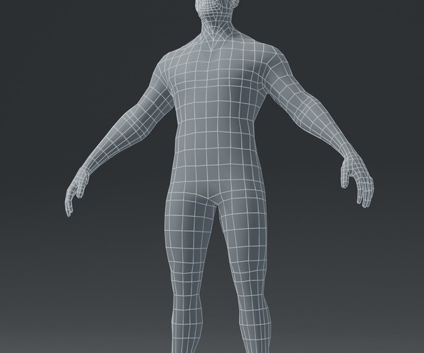 ArtStation - Human Body Base Mesh 3D Model Family Pack | Game Assets