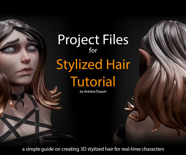 ArtStation - Stylized Hair Tutorial - PROJECT FILES | Resources