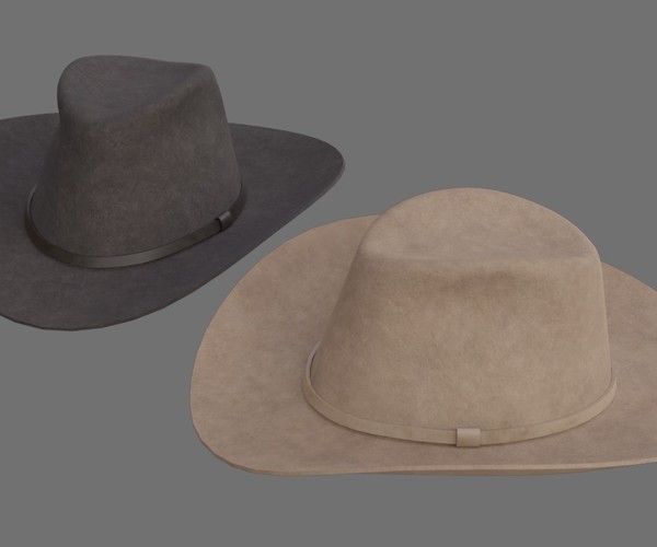 ArtStation - Cowboy Hat 1A | Game Assets