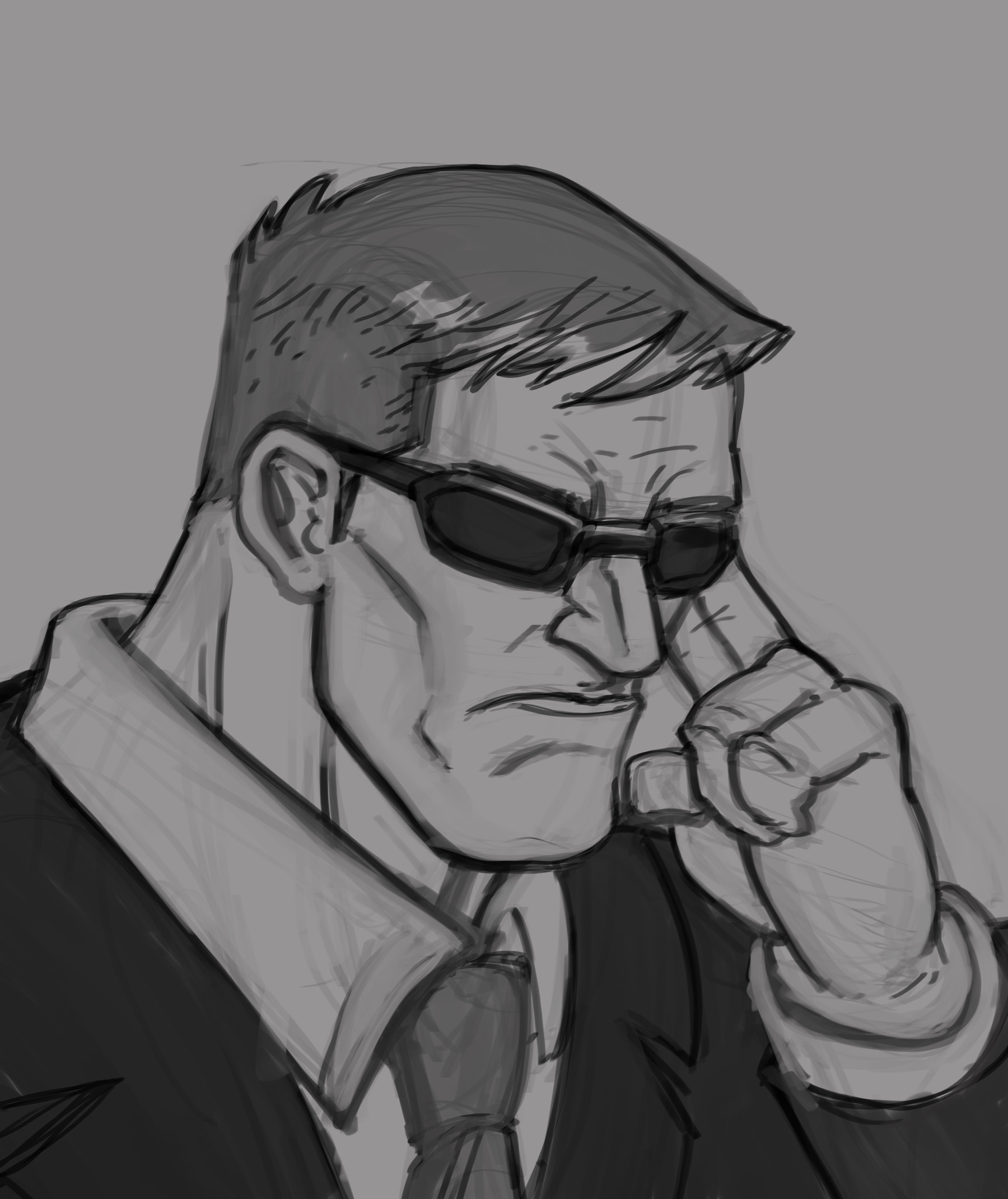 ArtStation - AGENT MAN-POTRAIT-psd-video-brushes | Tutorials