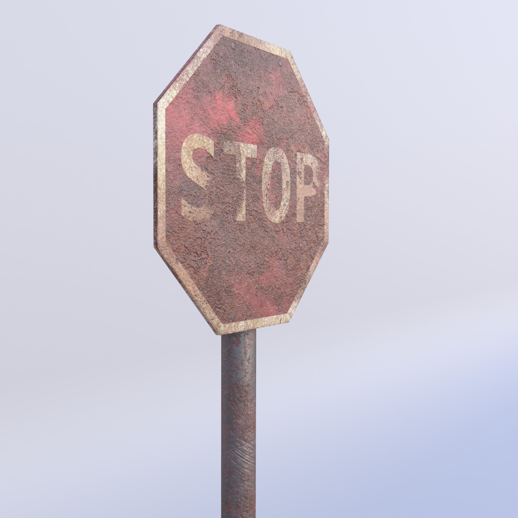 ArtStation - Stop Sign Rusty | Game Assets