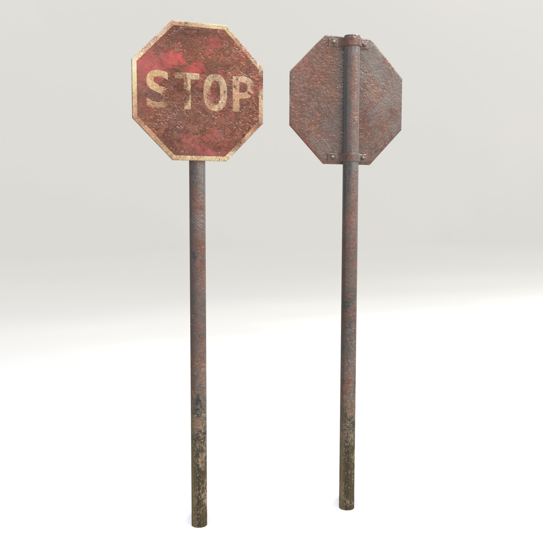 ArtStation - Stop Sign Rusty | Game Assets
