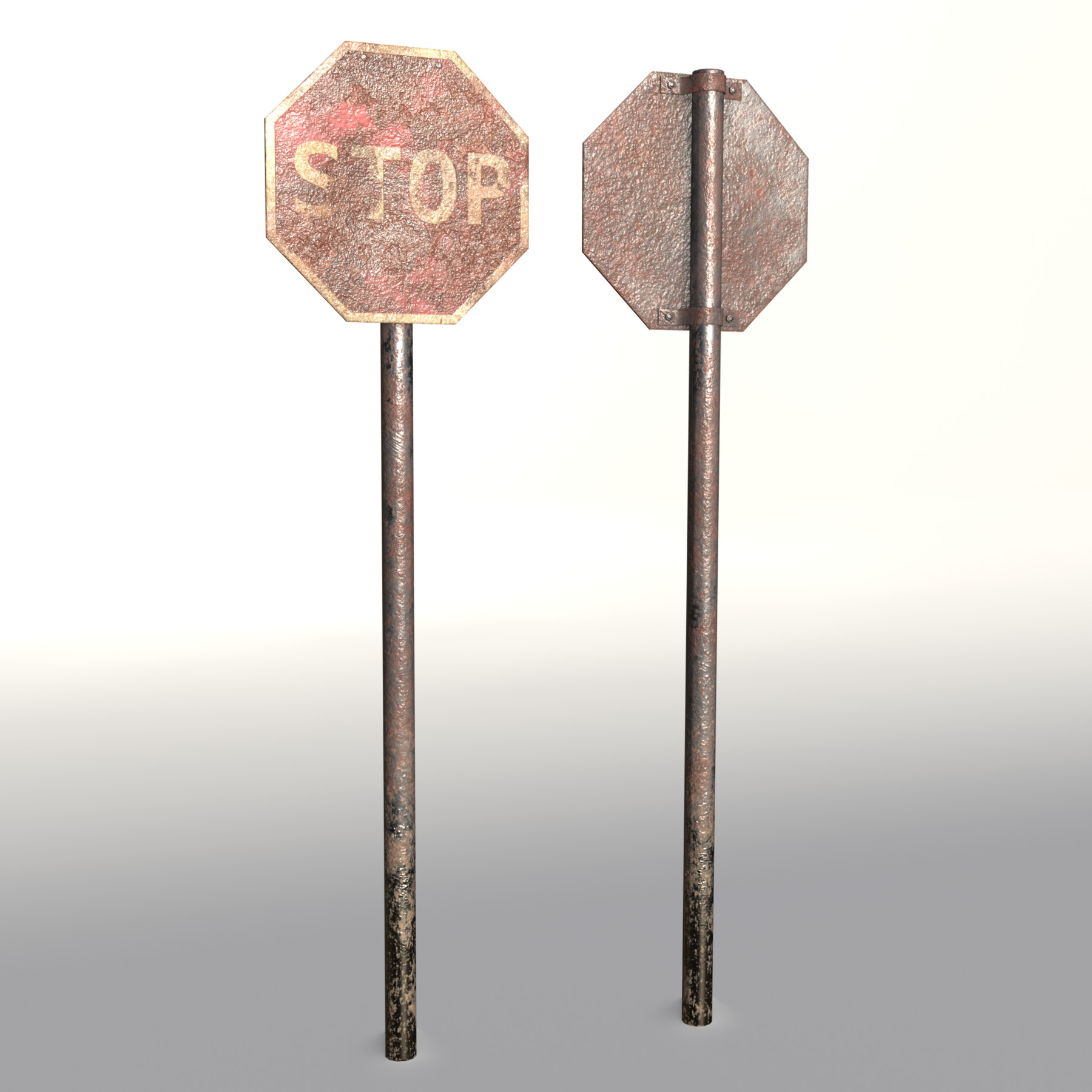 ArtStation - Stop Sign Rusty | Game Assets
