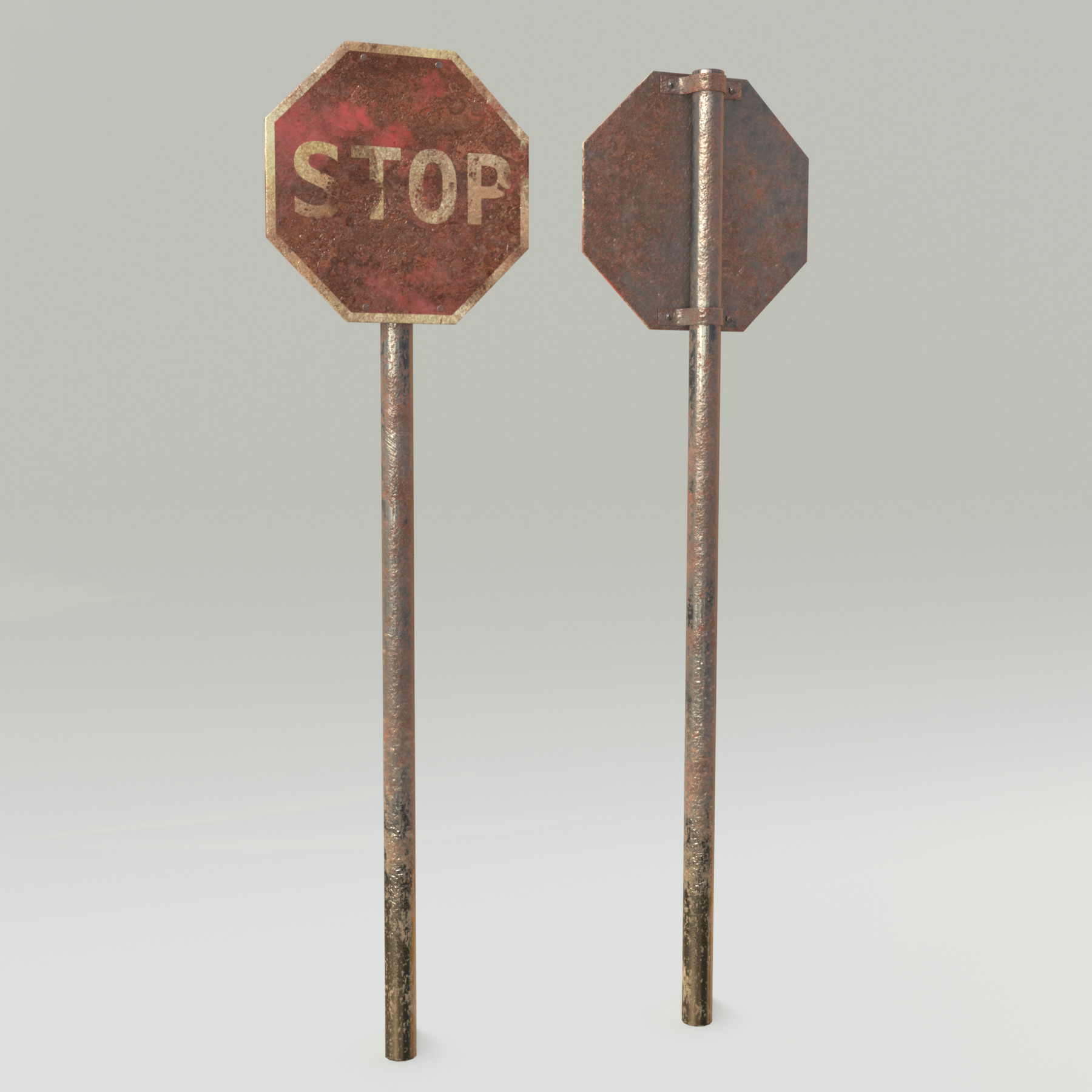 ArtStation - Stop Sign Rusty | Game Assets