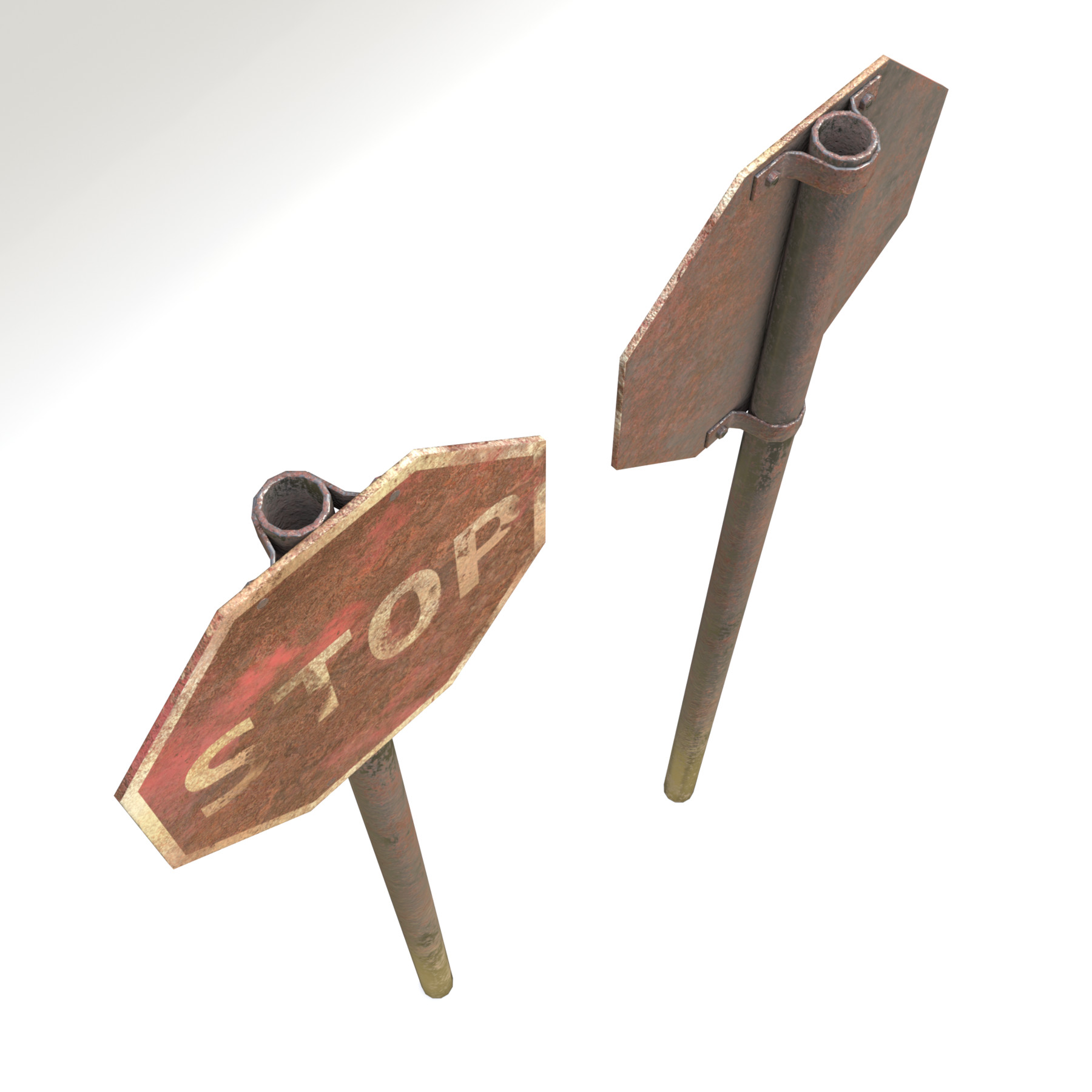 ArtStation - Stop Sign Rusty | Game Assets