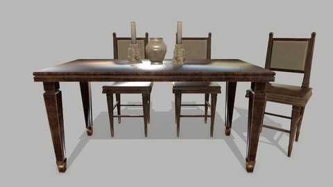 ArtStation - Table Set | Game Assets