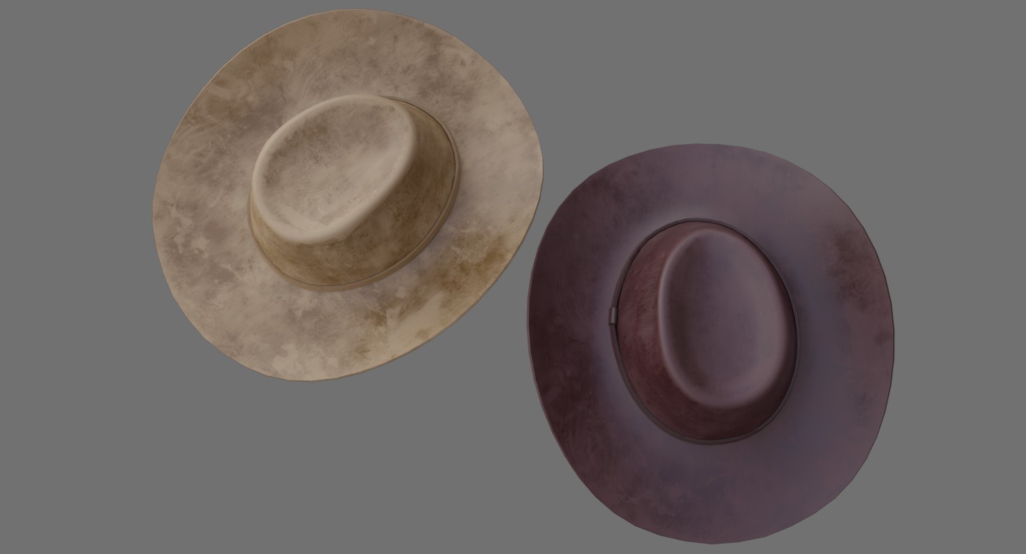 ArtStation - Cowboy Hat 1D | Game Assets
