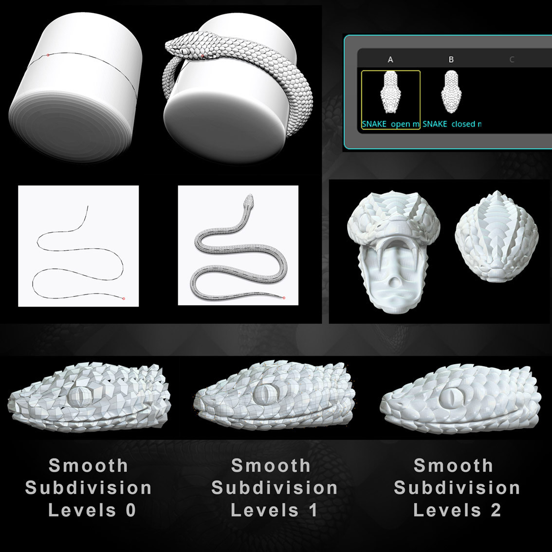 ArtStation - IMM Brush «Snake» for Zbrush | Brushes