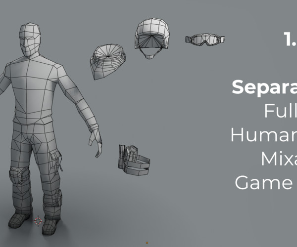 ArtStation - Nikita | Low poly character base mesh | Game Assets