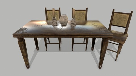 ArtStation - Table Set | Game Assets
