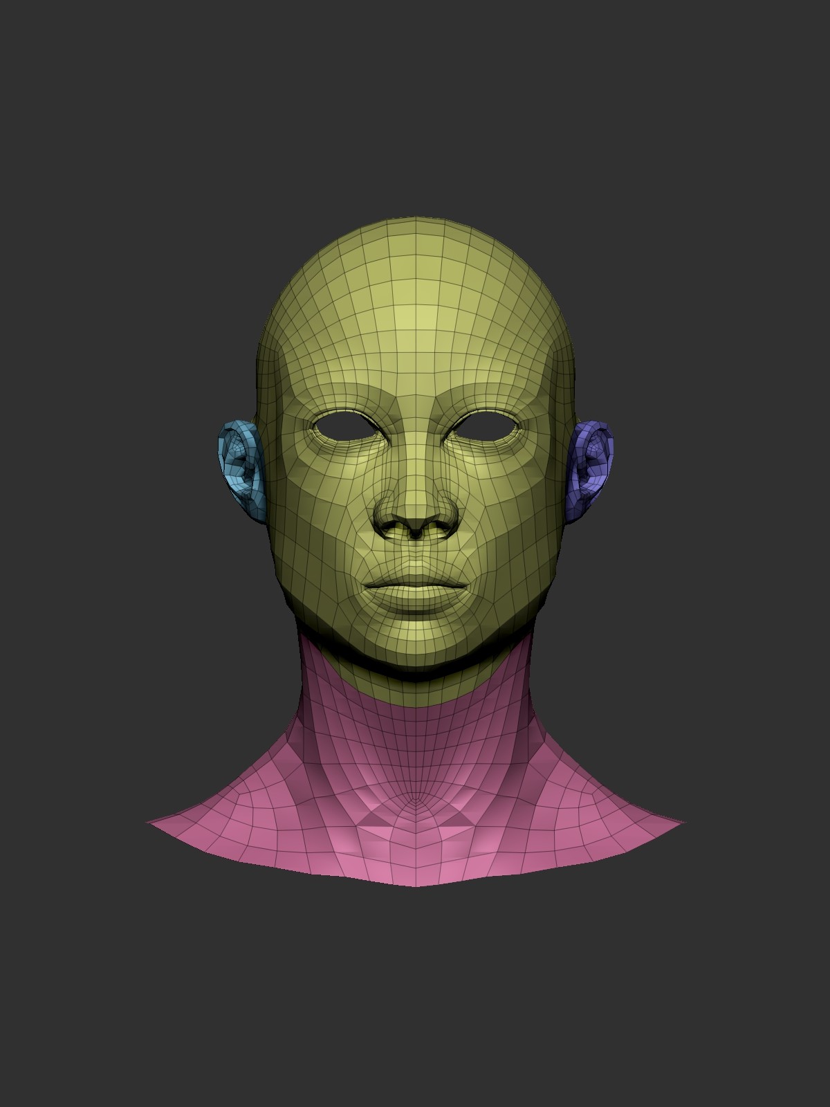 ArtStation - Female Head Base Mesh (low poly) | Resources